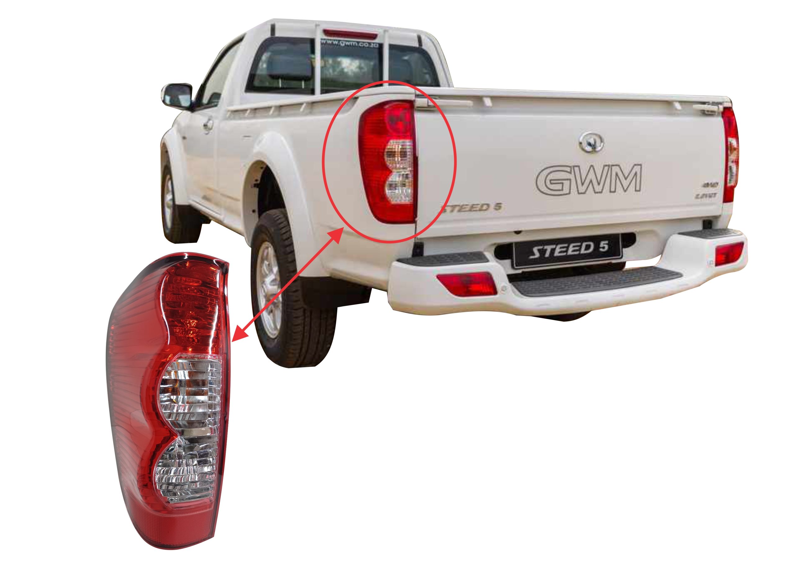 GWM Steed – Left Side Tail Light – 2022+ – Cassims